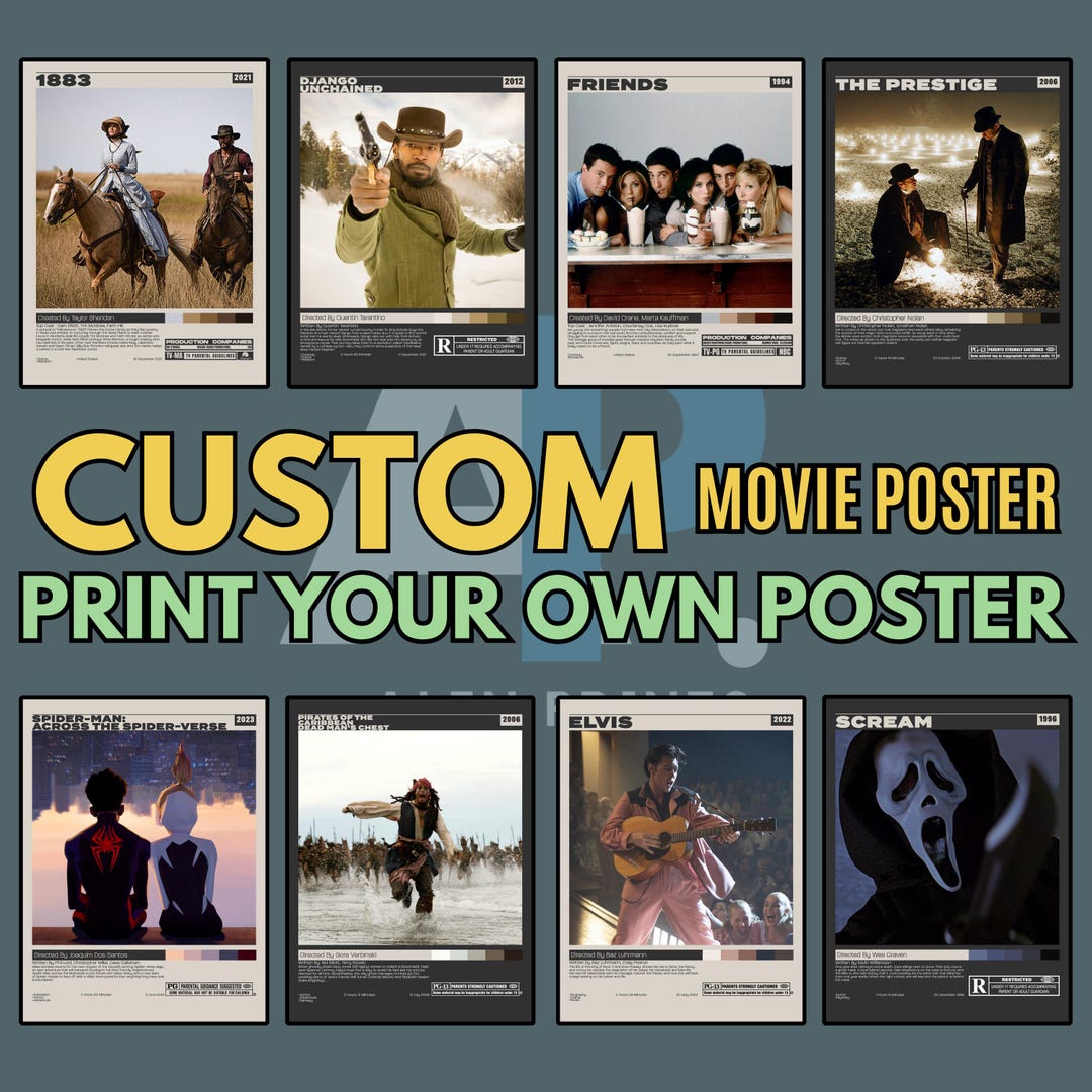 Request Your Own Film Poster, Gift Idea, Custom Movie Poster, Room ...