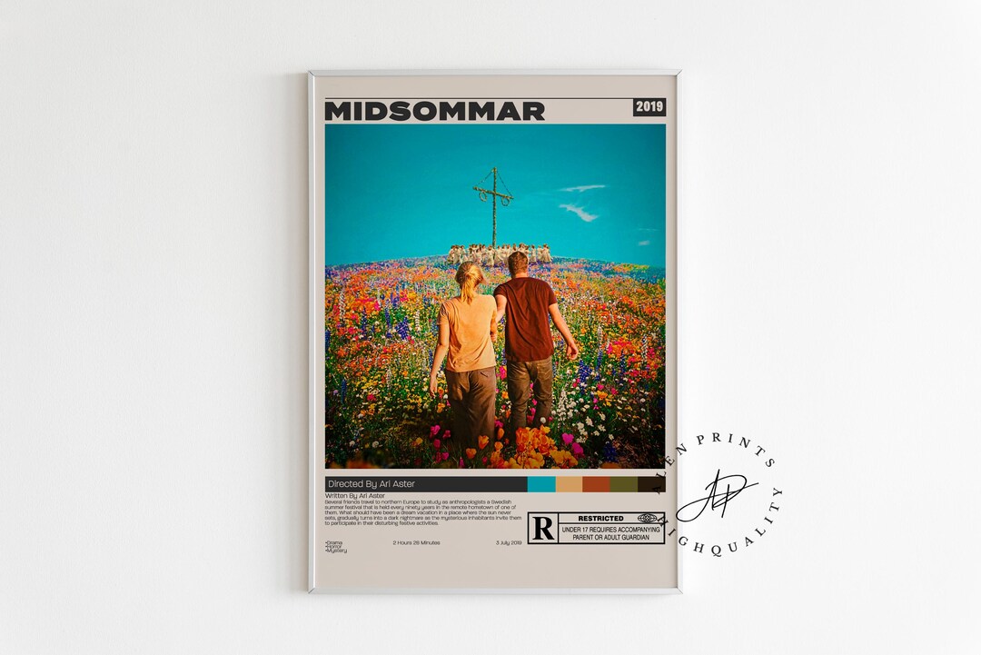 Midsommar Poster, Retro Movie Print, Midcentury Modern, Minimalist ...