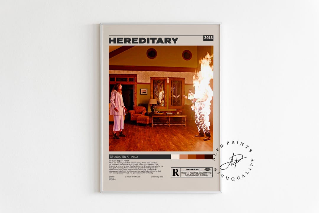 Hereditary Poster, Retro Movie Print, Midcentury Modern, Retro TV Show ...