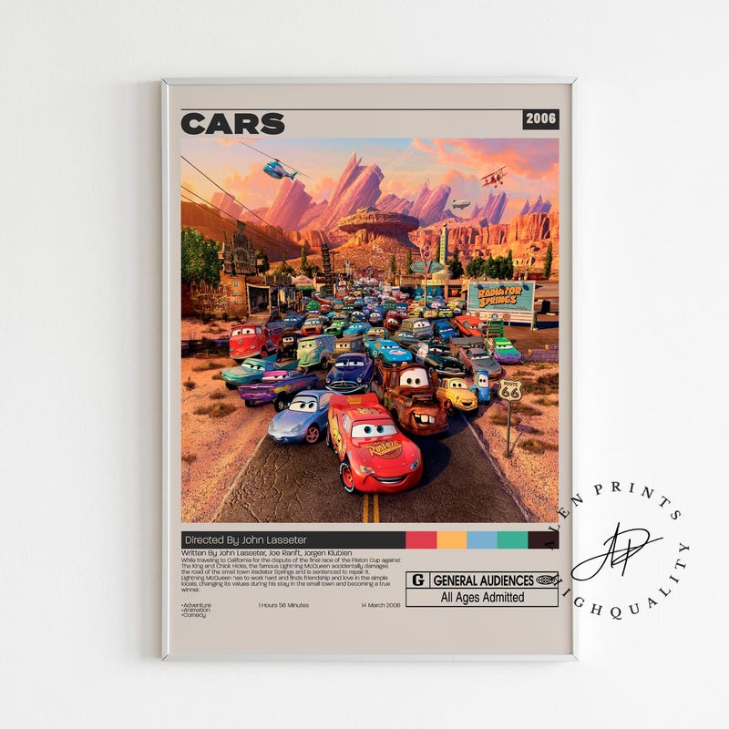 Cars Movie Poster - Etsy