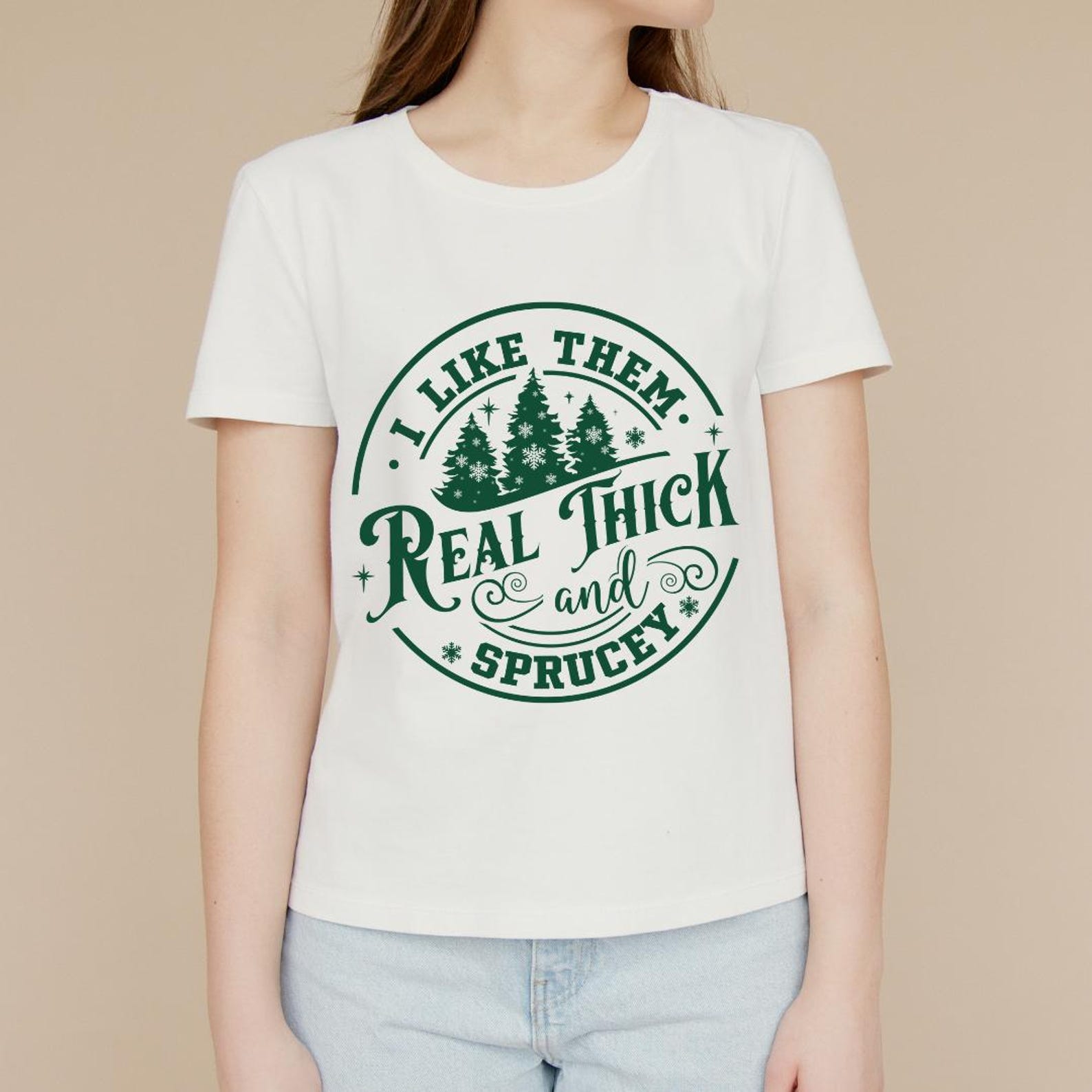 Real Thick and Sprucey Christmas Tree SVG, Funny Holiday Pun (PNG, Cut ...