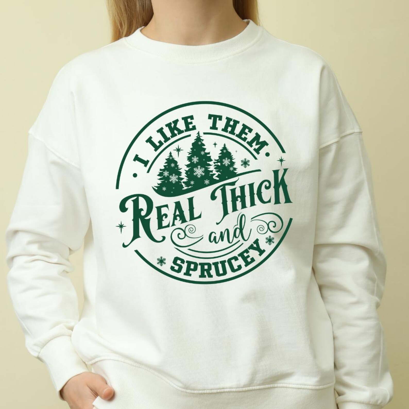 Real Thick and Sprucey Christmas Tree SVG, Funny Holiday Pun (PNG, Cut ...