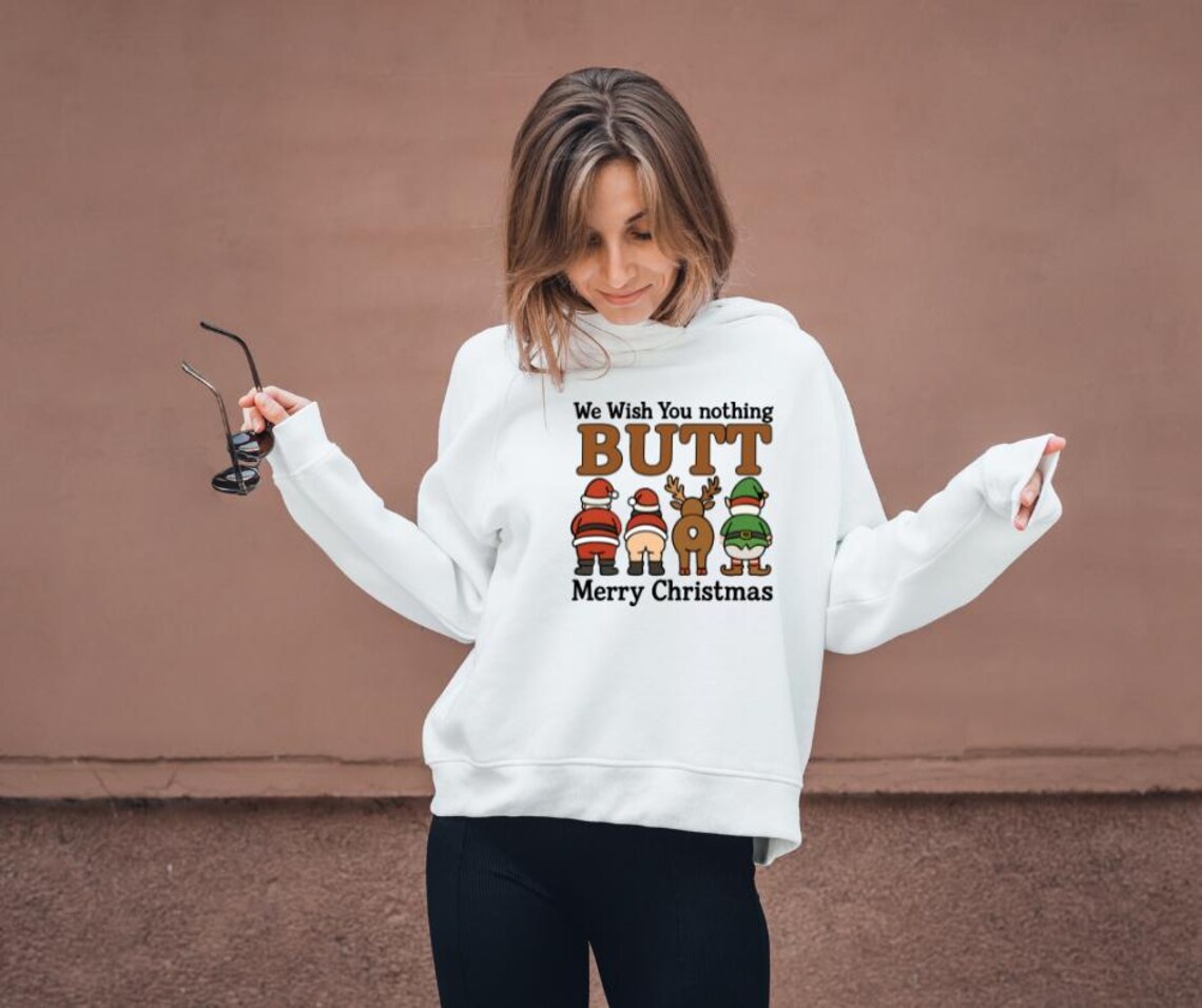 Funny Christmas Butt SVG, Santa, Elf, Reindeer (PNG) - Etsy