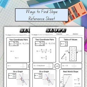 math reference sheet 8th grade