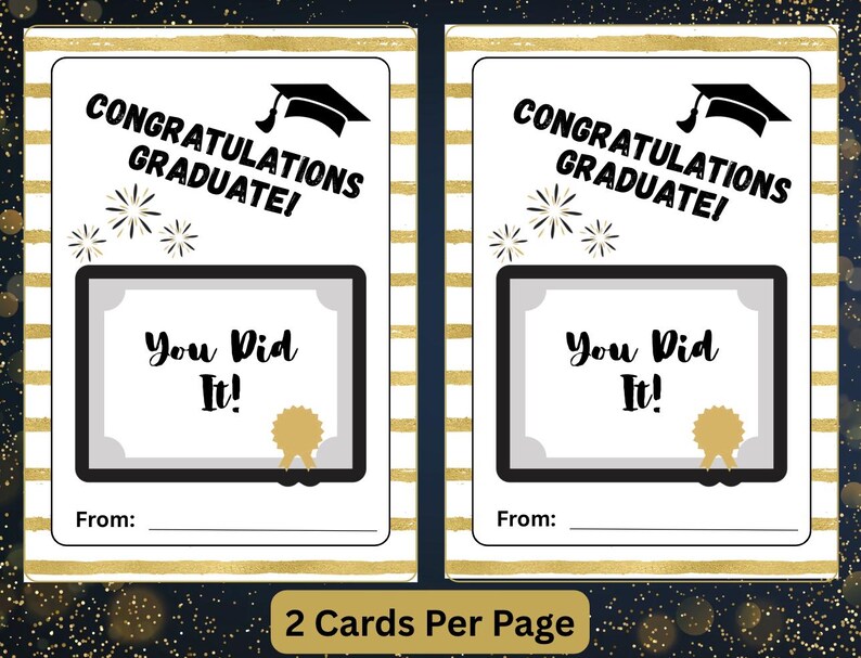 Printable Graduation Gift Card Holder 5x7 | DIY Grad Card Envelope ...