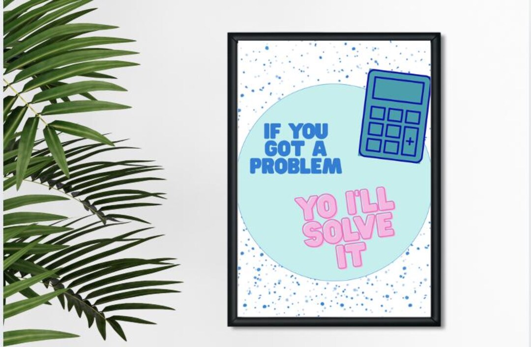 Retro 90's Math Classroom Poster, Quote Wall Art - Etsy