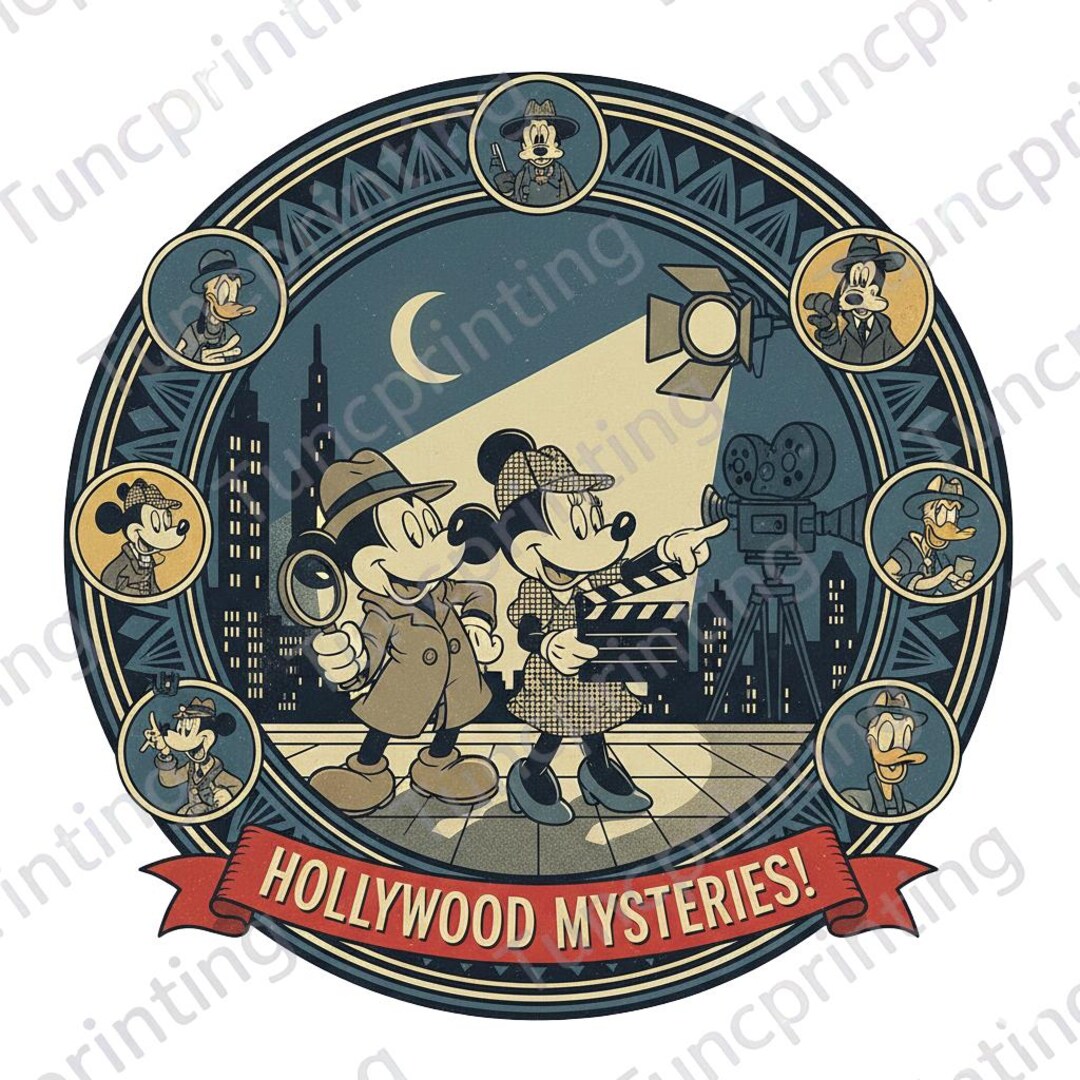 Mickey Mouse Hollywood Mysteries SVG, Family Trip PNG, Cricut File - Etsy