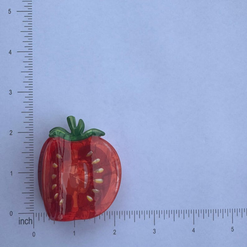 Tomato Hair Claw Clip | Cute Fruit Veggie Hair Clip for Women | Red ...