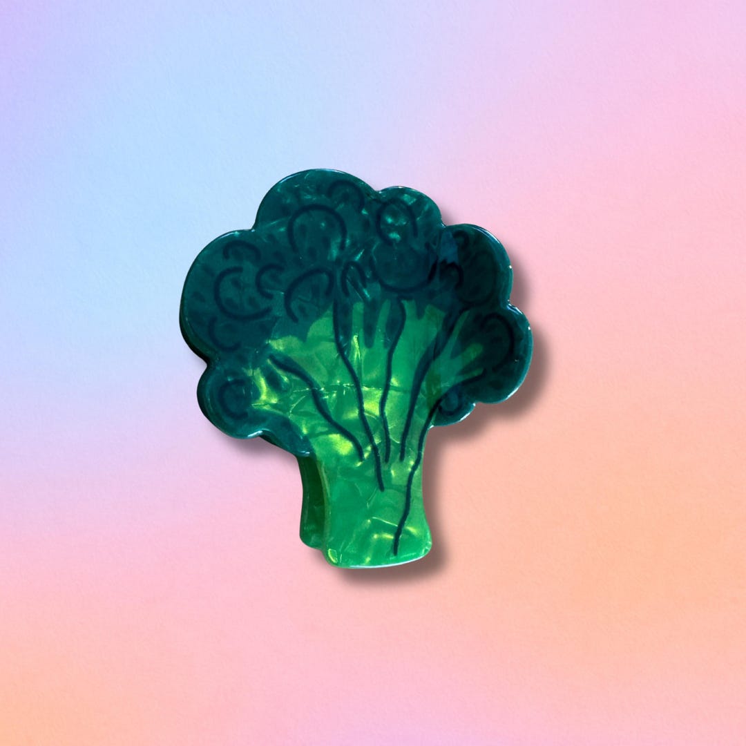 Broccoli Hair Claw Clip | Cute Vegetable Hair Clip | Green Food Hair ...