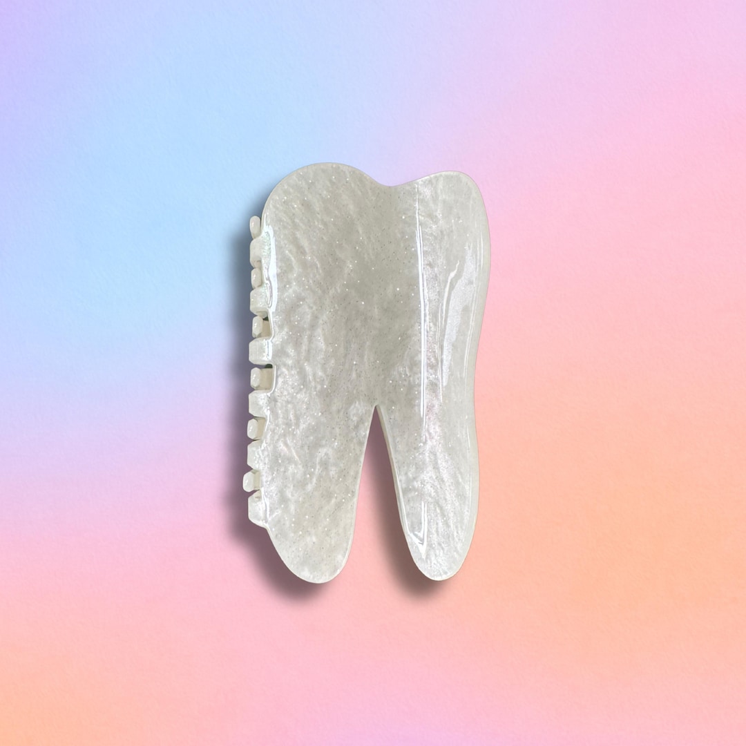Tooth Hair Claw Clip | Acrylic Novelty Claw Clip | Dentist Gift Hair ...