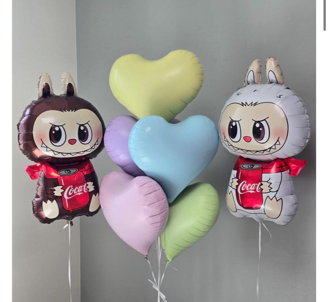 30" Lububu Balloon 2 Big Monster Coca Cola Character Party Foil ...