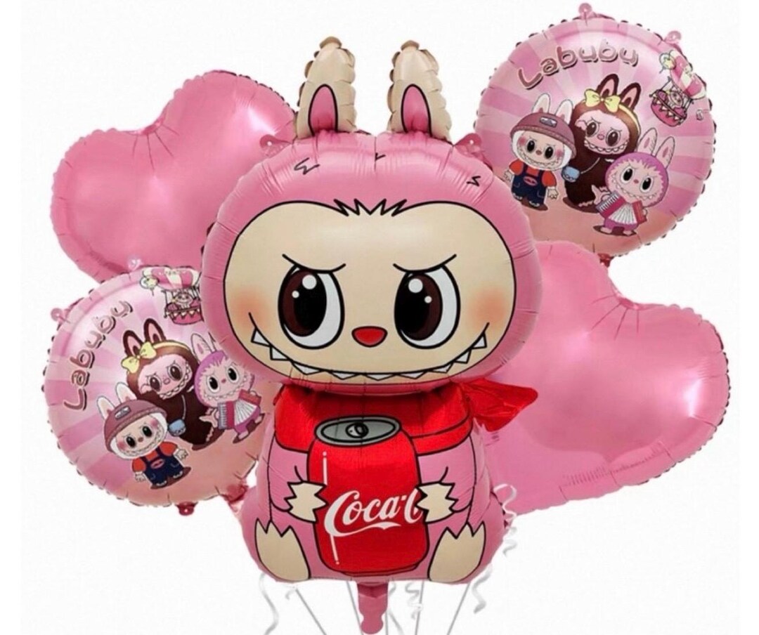 28" Lububu Balloon Big Monster Kawaii Coca Cola Character Party Foil ...