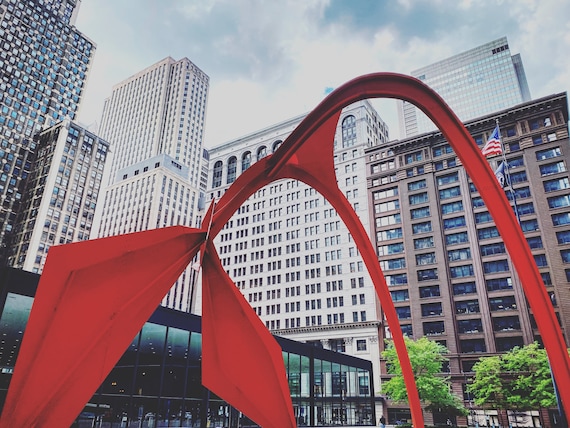 Flamingo Downtown Chicago Sculpture