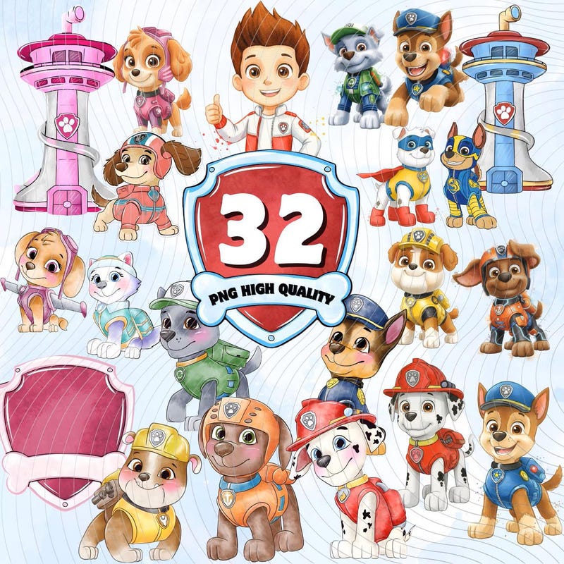 Paw Patrol Pastel Digital - Etsy
