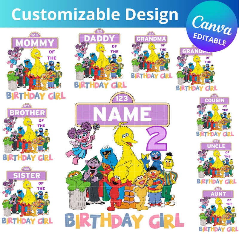 Sesame St Character Svg - Etsy