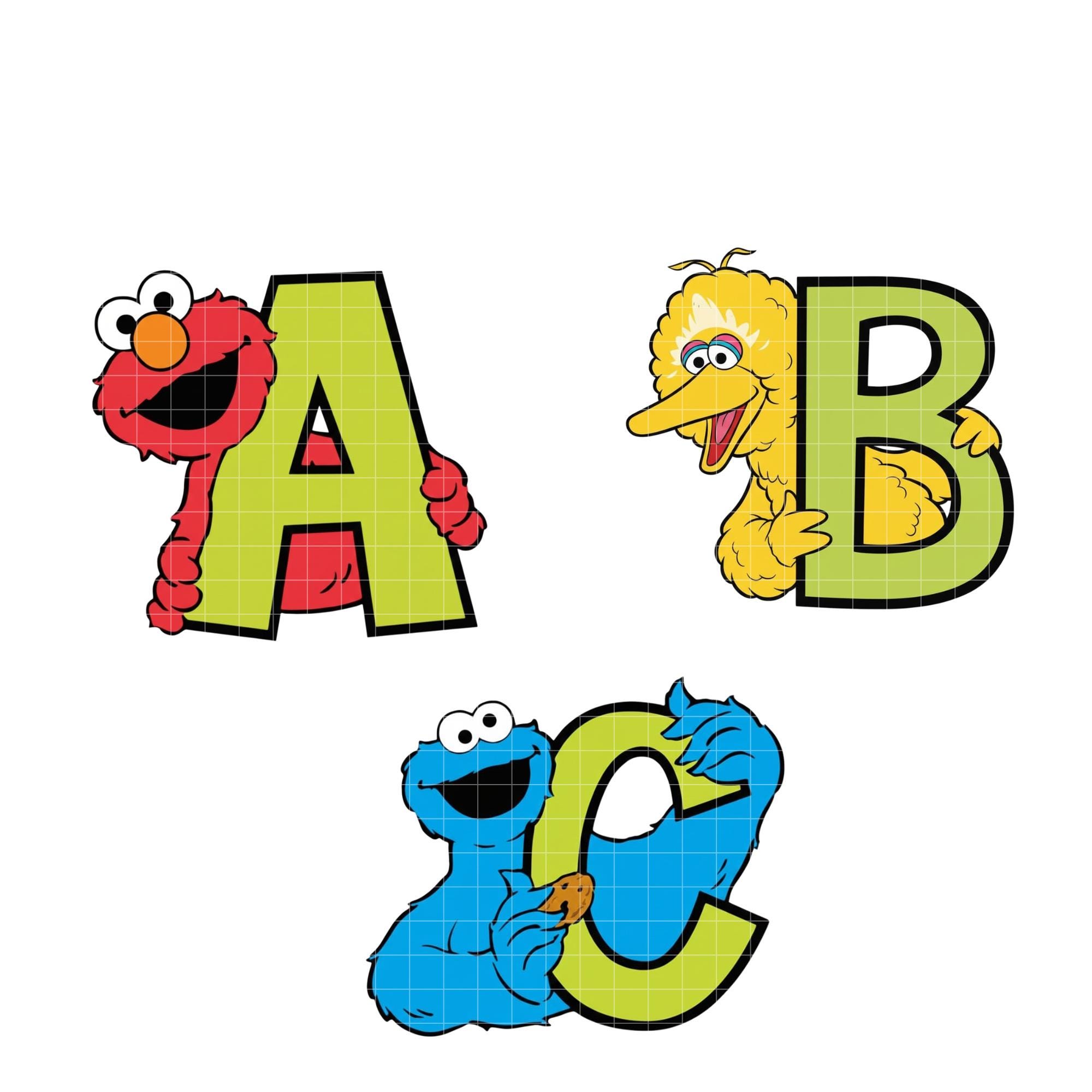 Sesame Street Alphabet PNG, Sesame Street Font, Elmo, Big Bird and ...