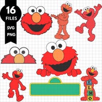Cookie Monster SVG Bundle: Elmo, Cookie Clipart for Cricut (digital ...