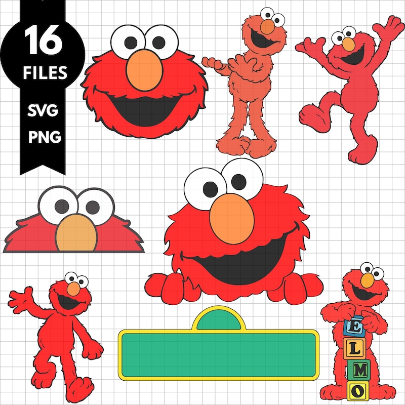 Elmo's World Party Svg - Etsy