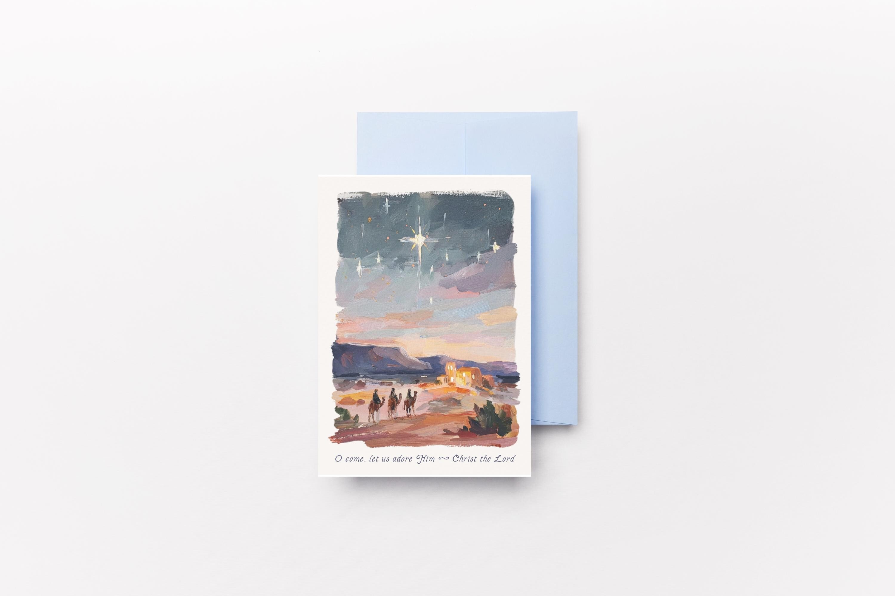 Downloadable Christian Christmas Card, Watercolor Nativity Card ...