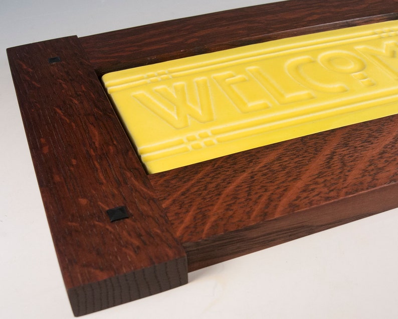Welcome Tile Arts & Crafts Mission Style Craftsman Frame - Etsy