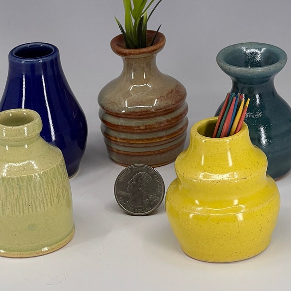 Miniature Pottery Vases - Etsy