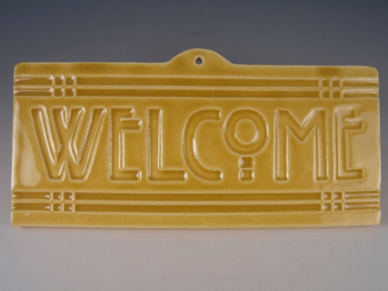Welcome Tile Arts & Crafts Mission Craftsman / Bungalow - Etsy