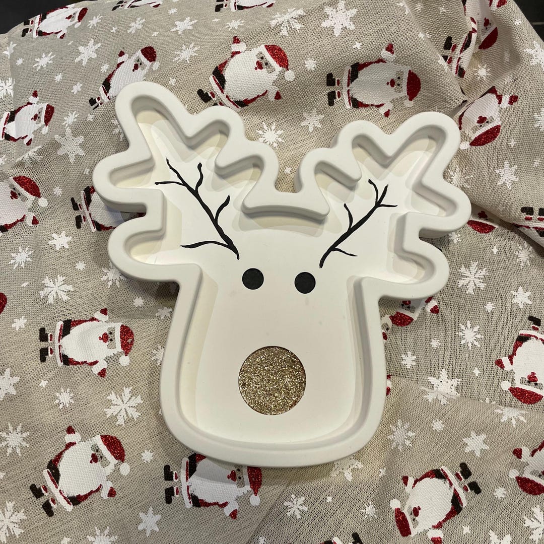 Christmas Reindeer Decorative Tray - Etsy