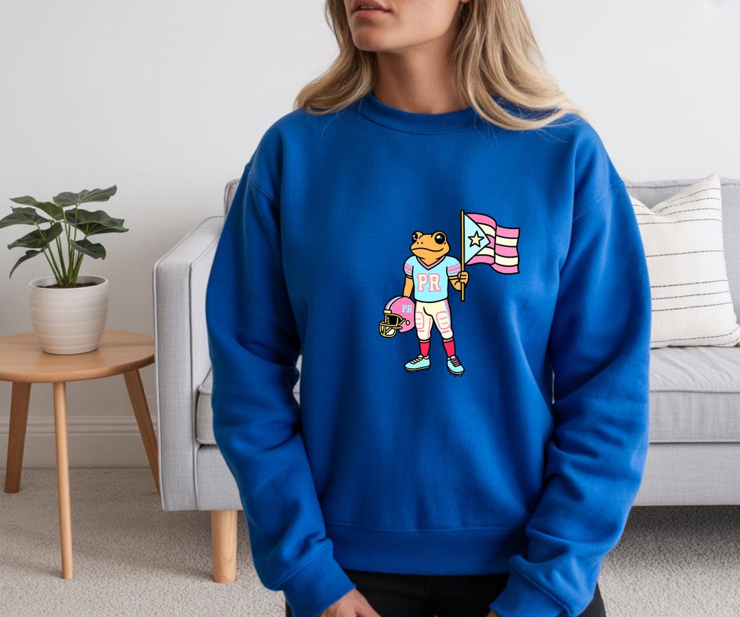 Puerto Rico Coqui Flag Sweatshirt, Team Benito, Super Bowl Shirt - Etsy