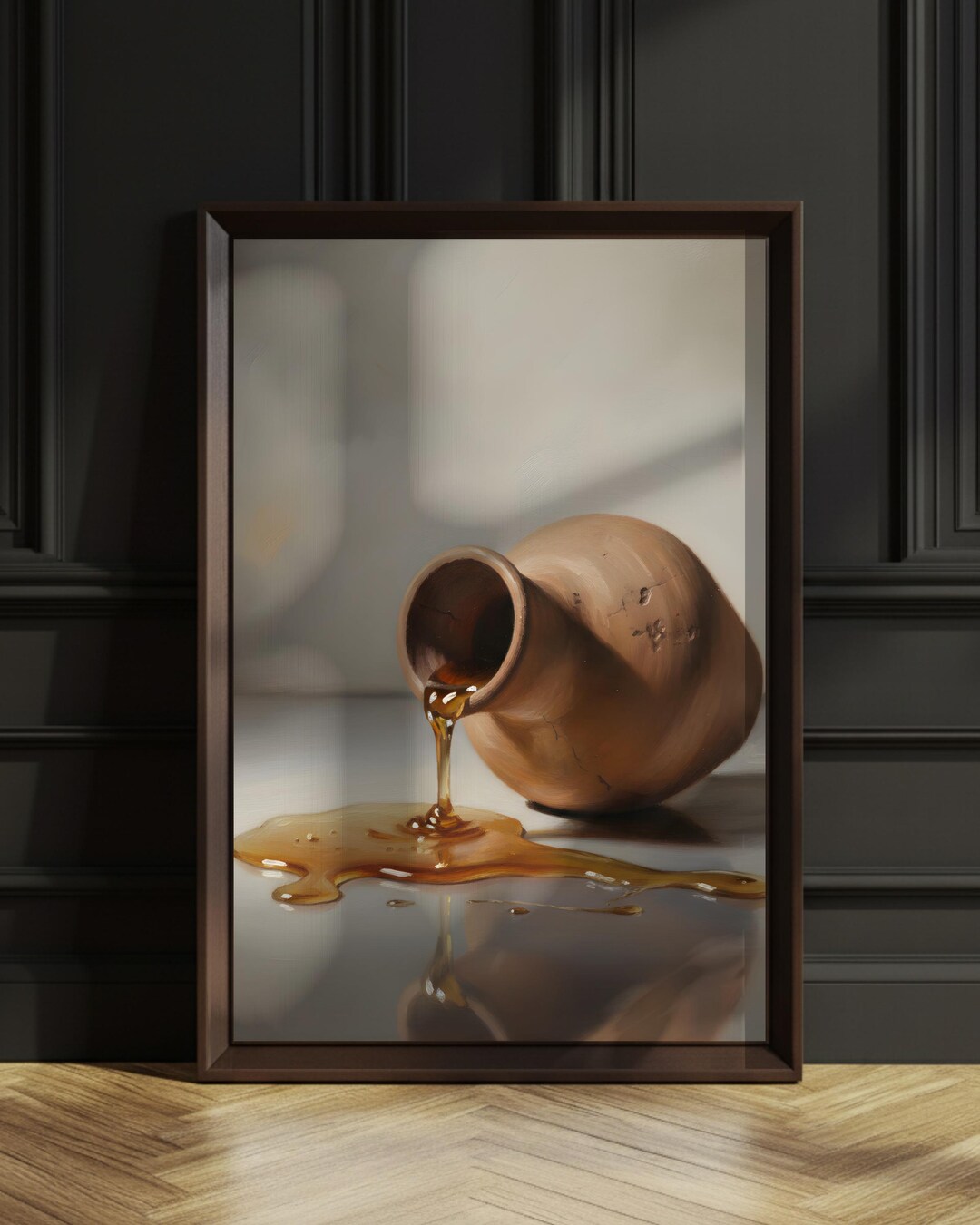 Alabaster Jar Art Print Vintage Painting Sacred Oil Artwork Biblical ...