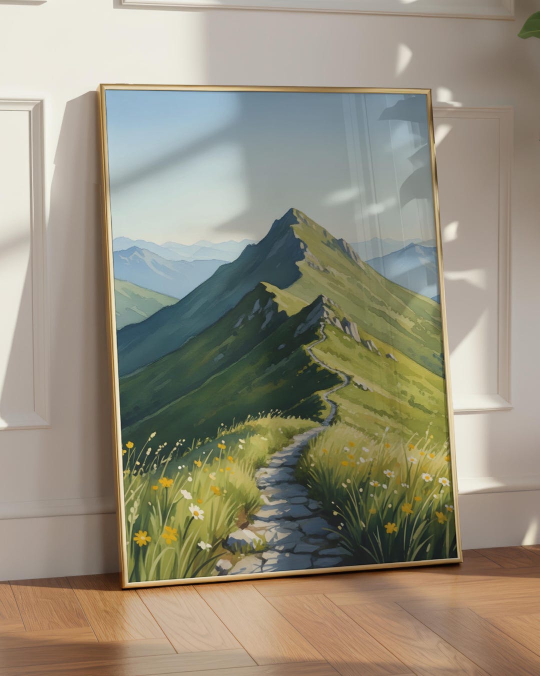 Mountain Scenery Print Nature Wall Decor Rustic View Poster Adventure ...