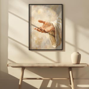 Jesus Hand Art Hand of God Christian Art Scripture Wall Art Faith Print ...