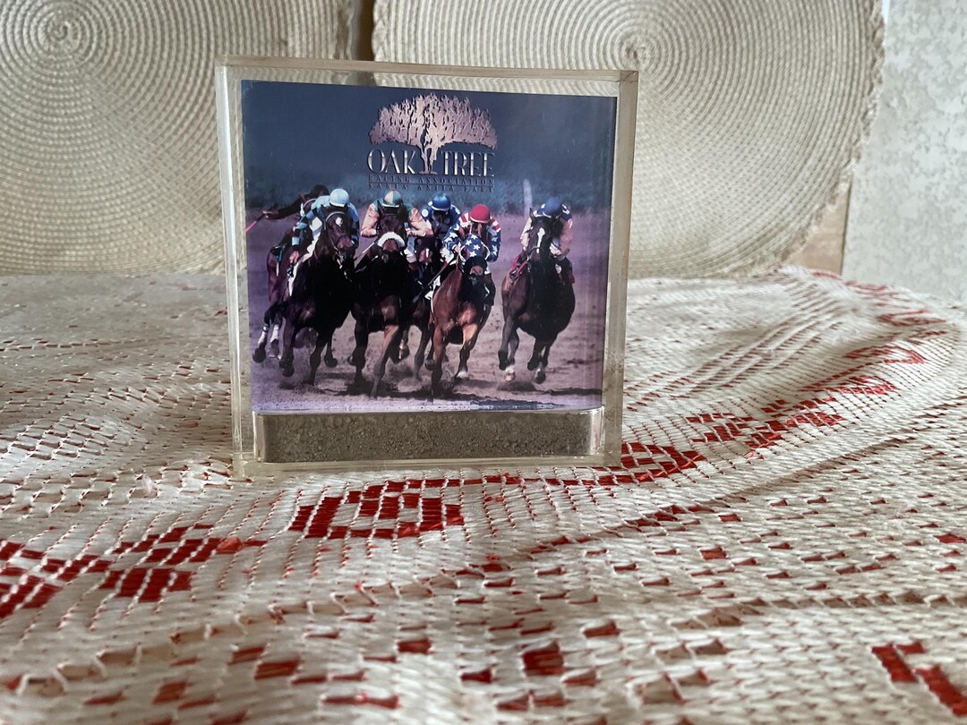 Collectible Display Containing Dirt From the Oak Tree at Santa Anita ...