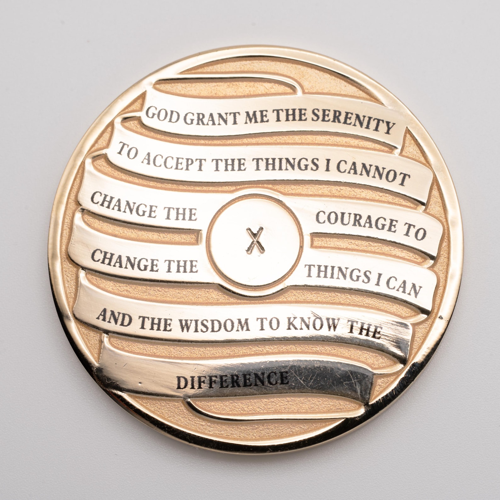 Fish Out'a Water - Sobriety Coin – Serenity Prayer Recovery Token ...