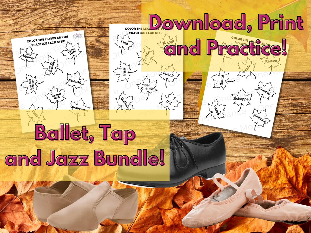 Fall Dance Activity Printables | Ballet, Tap, Jazz (PDF) - Etsy