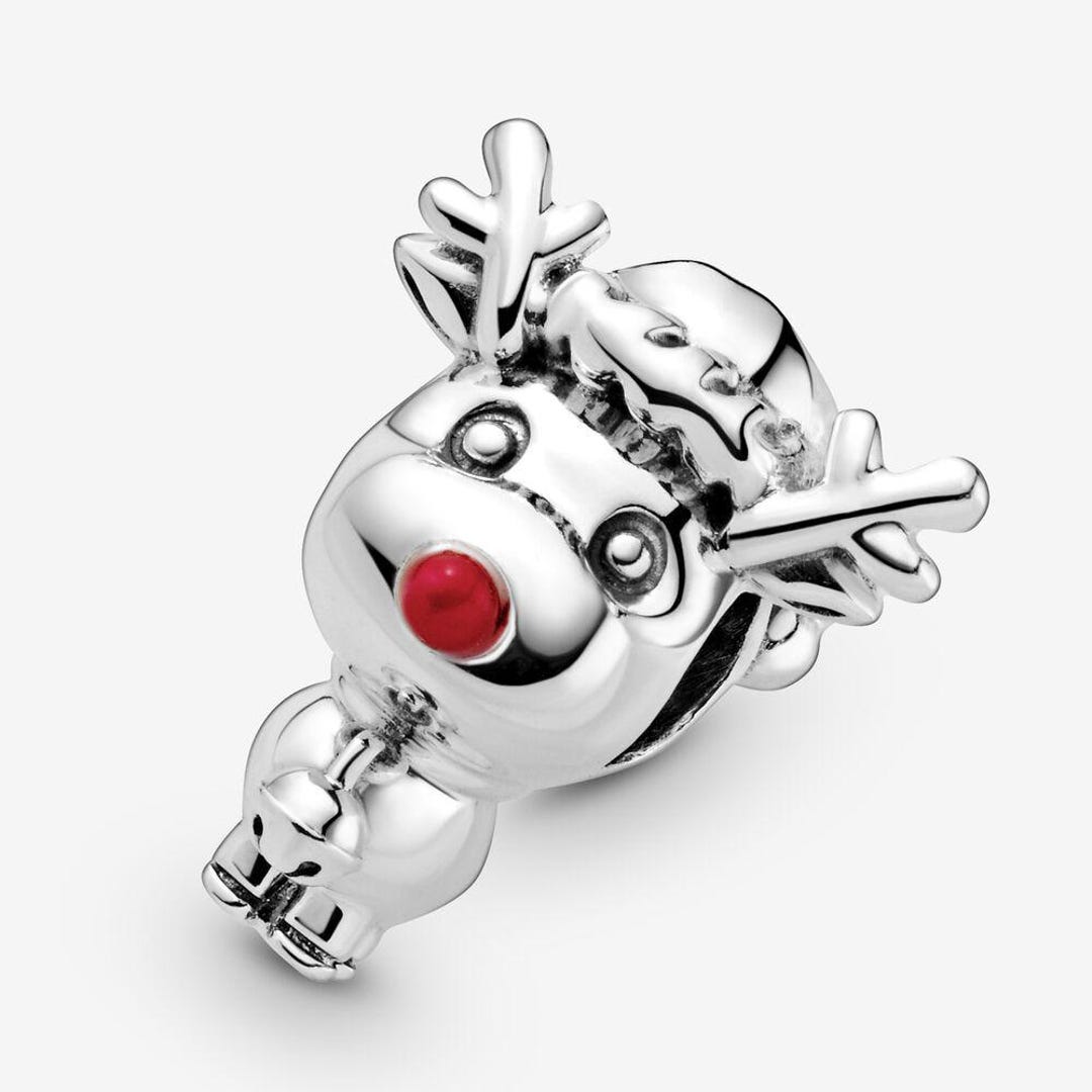 Ale S925 Silver Pandora Rudolph the Red Nose Reindeer Charm - Etsy