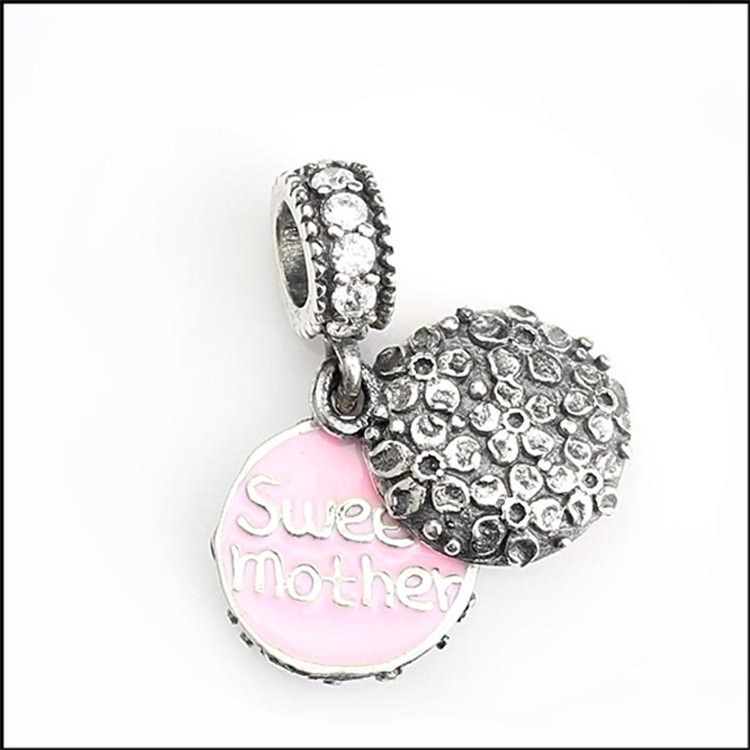 Pandora Sweet Mother Silver, Pink Enamel & Pendant - Etsy