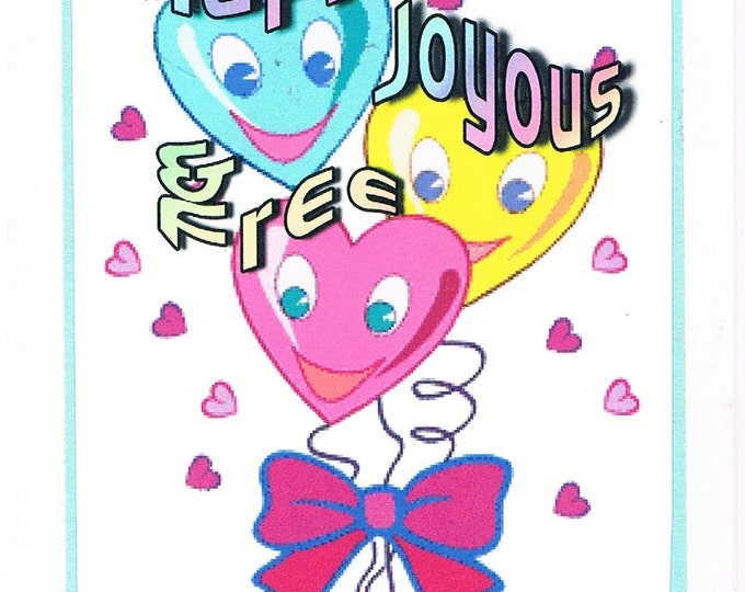 12 Step Recovery HAPPY JOYOUS and FREE Smiley Face Heart Shape - Etsy