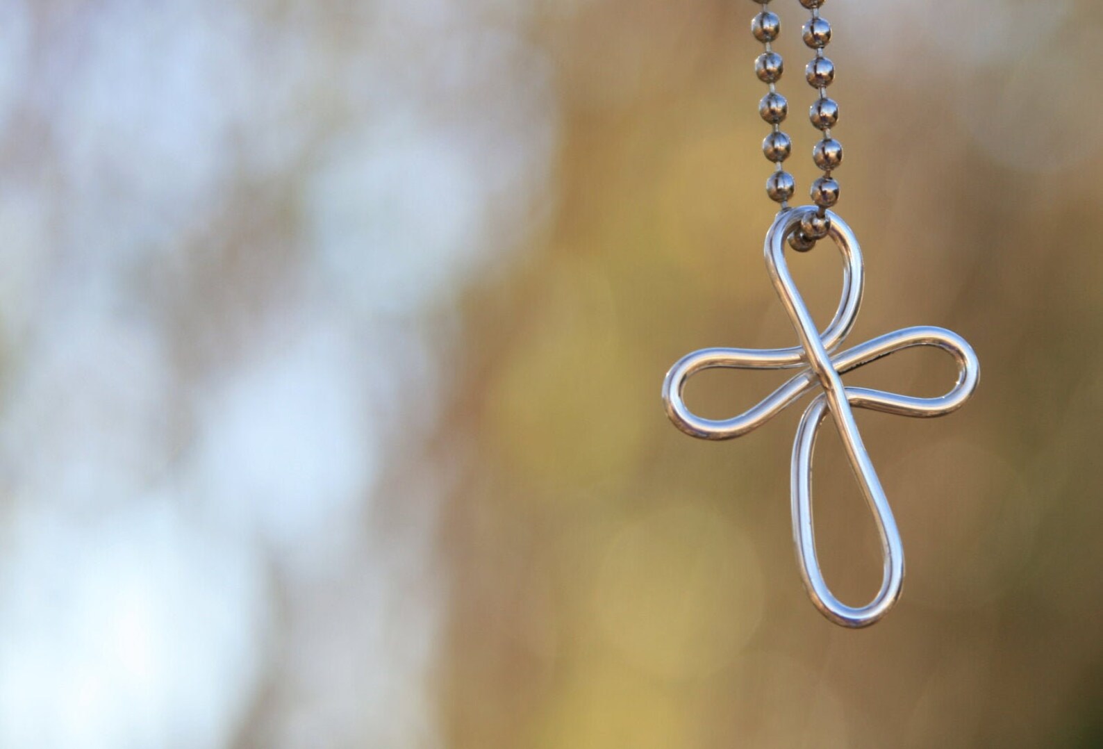Handmade Sterling Silver Infinity Cross Pendant - Etsy