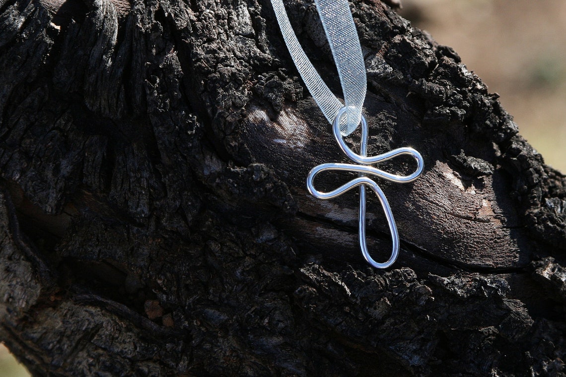 Handmade Sterling Silver Infinity Cross Pendant - Etsy