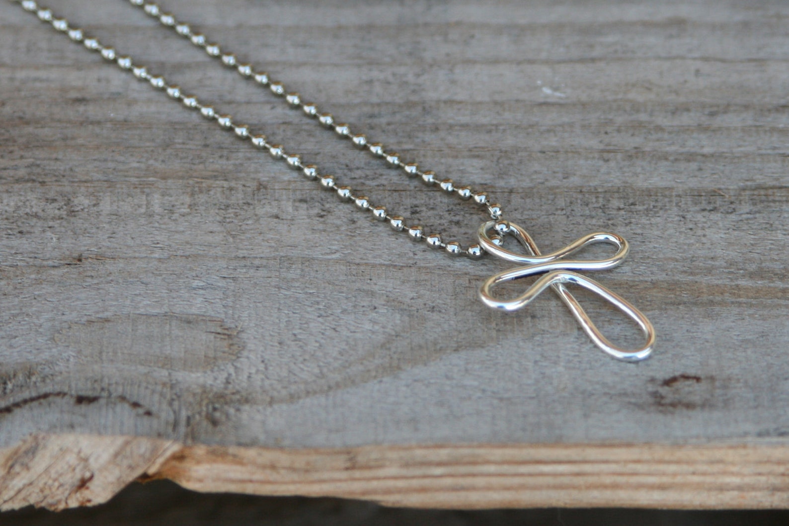Handmade Sterling Silver Infinity Cross Pendant - Etsy