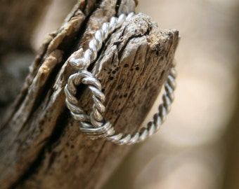 Handmade Sterling Silver Rope Ring | Etsy