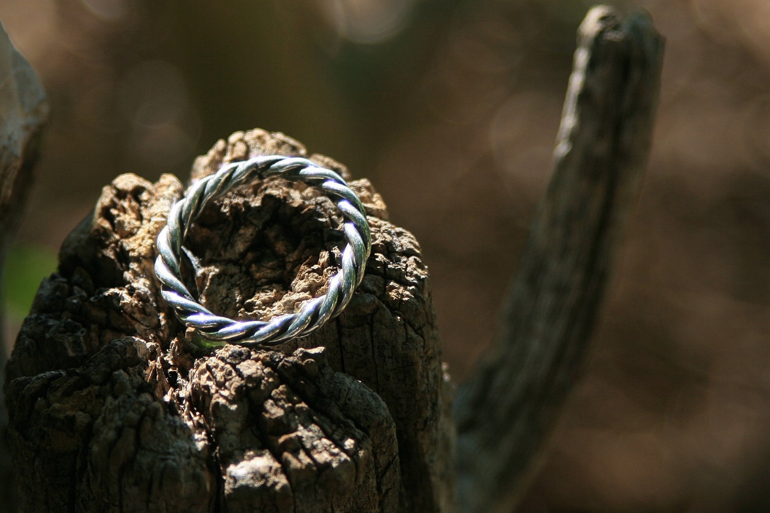 Handmade Sterling Silver Rope Ring | Etsy