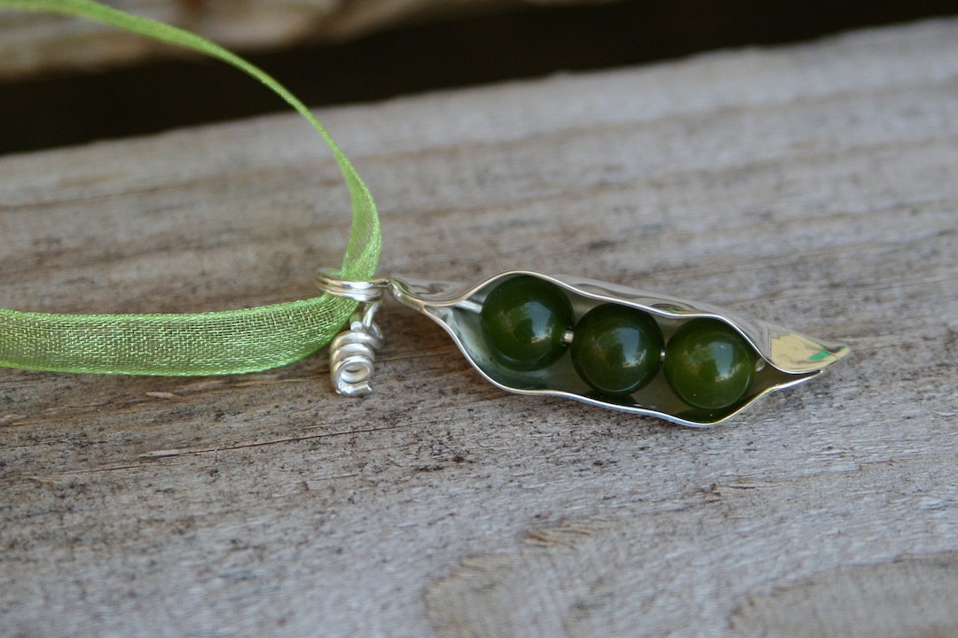 Handmade Sterling Silver Pea Pod 1-4 Peas - Etsy