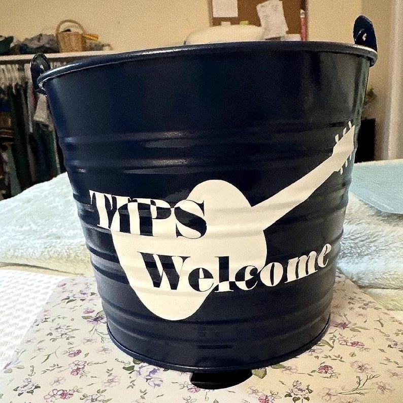 Tip Jar Custom Tip Bucket Personalized Bucket Holder Customized ...