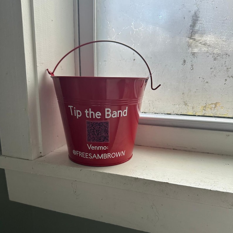 Tip Jar Custom Tip Bucket Personalized Bucket Holder Customized ...