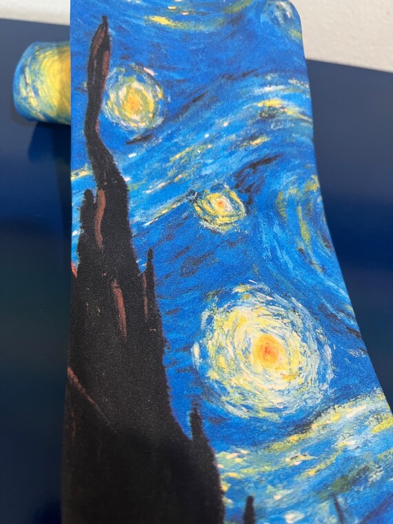 Ralph Marlin RM Style Van Gogh Starry Night Mens Silk… - Gem