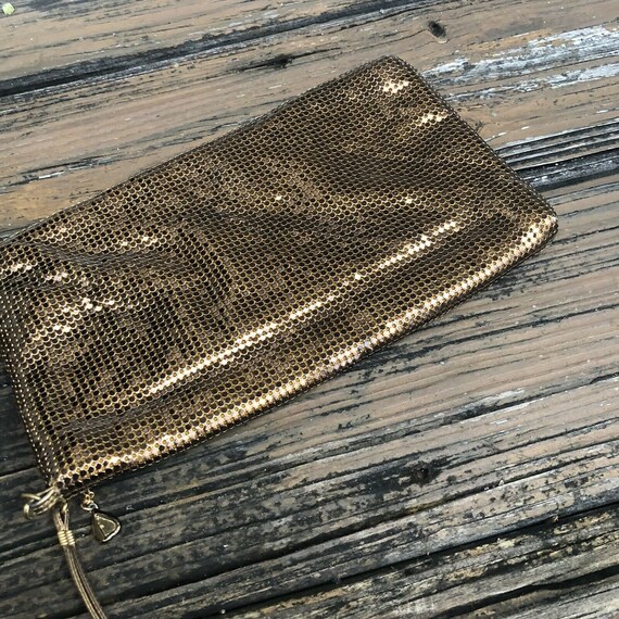 Vintage Bronze Metallic Brown Metal Mesh Purse Ann Ri… - Gem