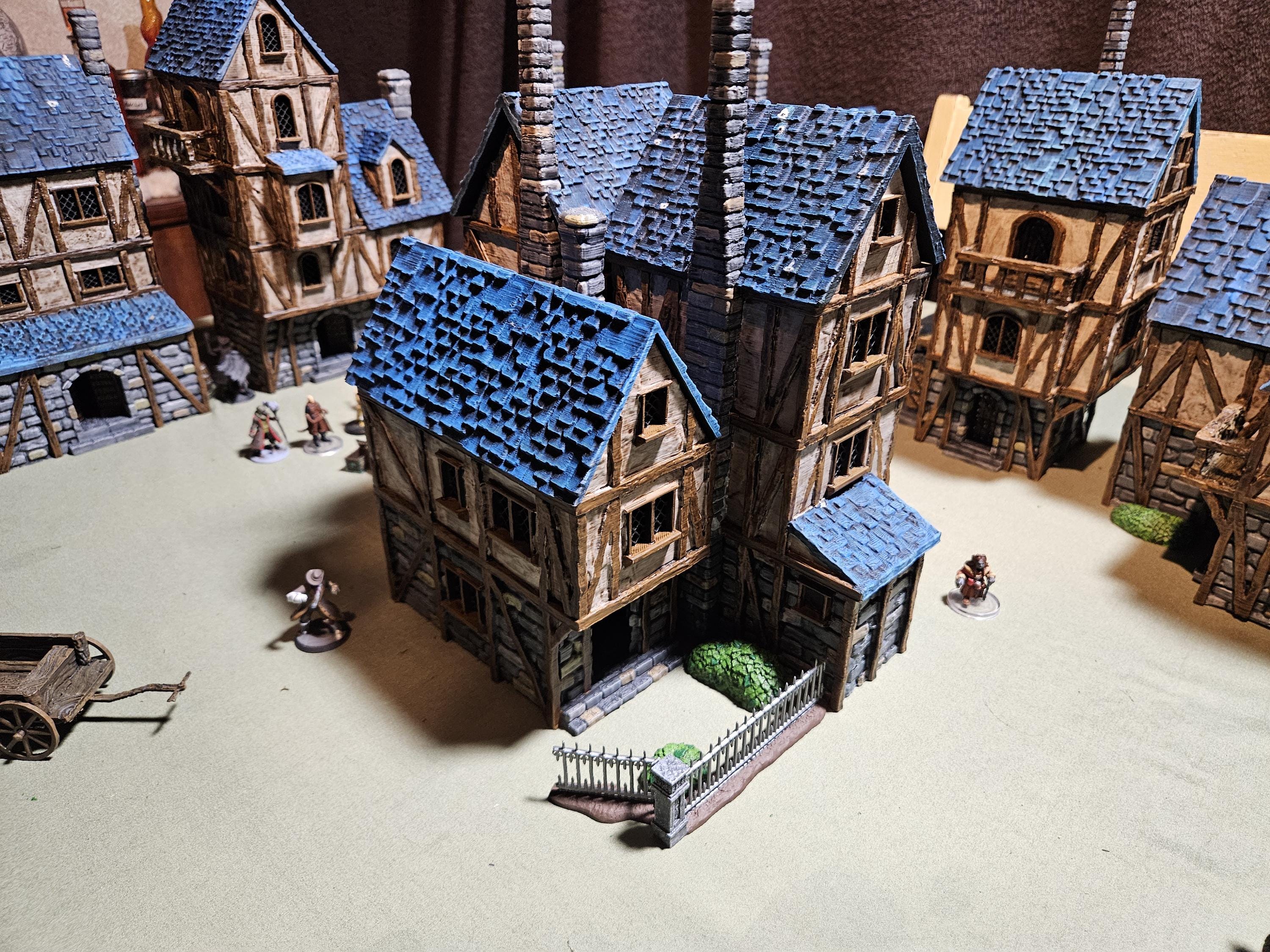 Medieval Town Houses Tabletop Terrain - Etsy