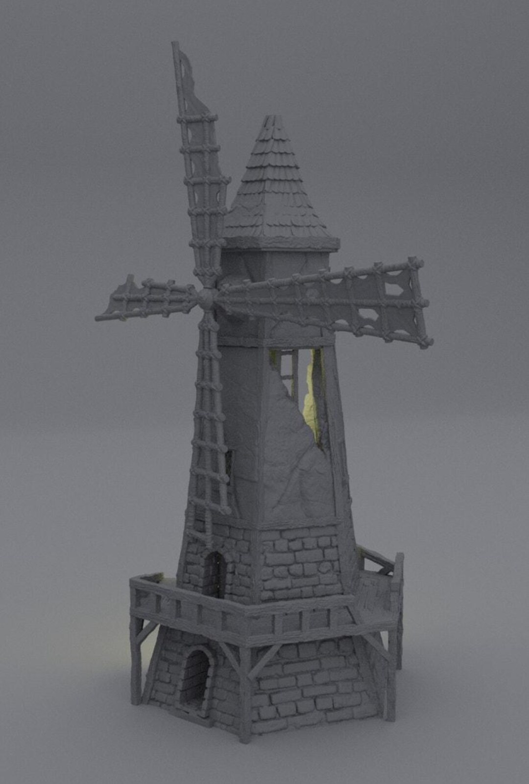 Ruined Windmill DND, Wargames Tabletop Terrain - Etsy