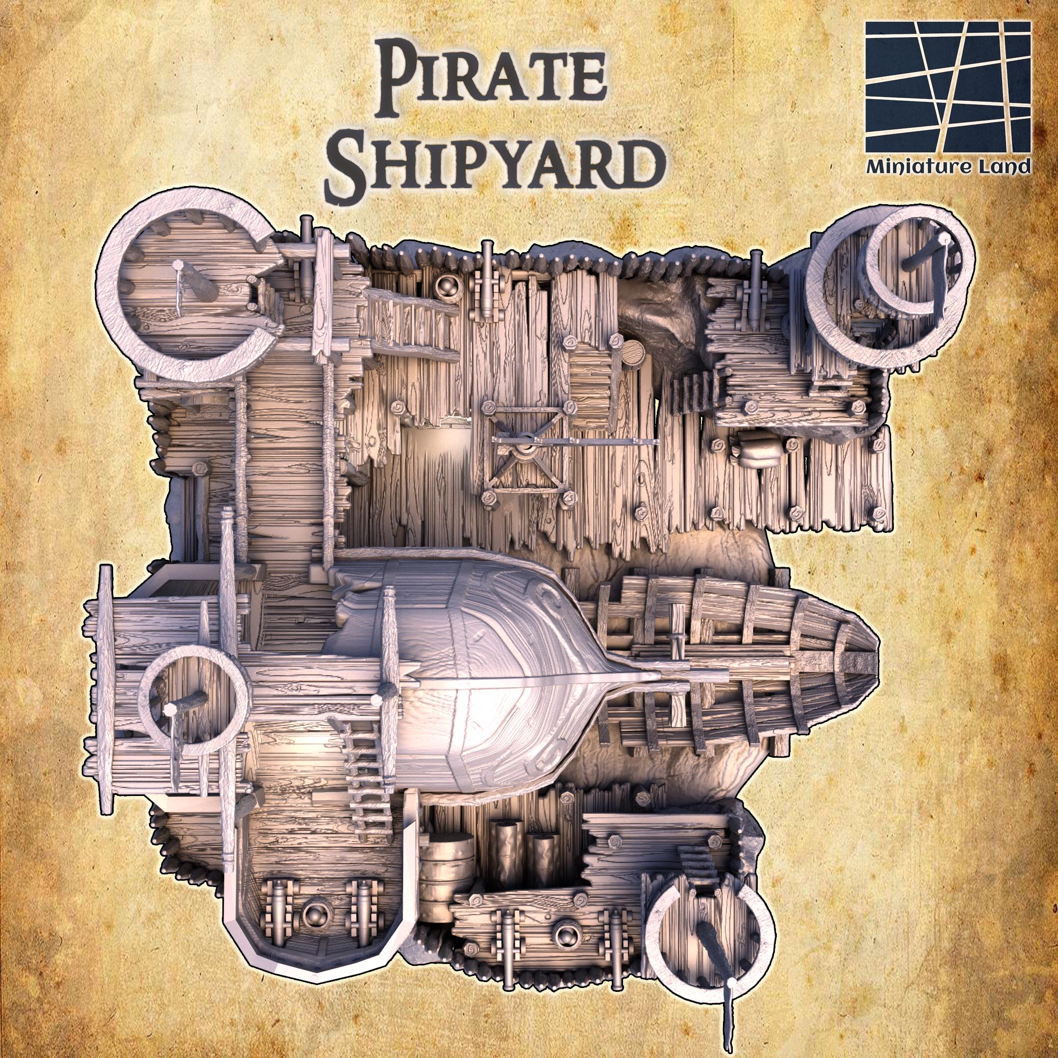 Pirate Shipyard Tabletop Terrain 28mm - Etsy